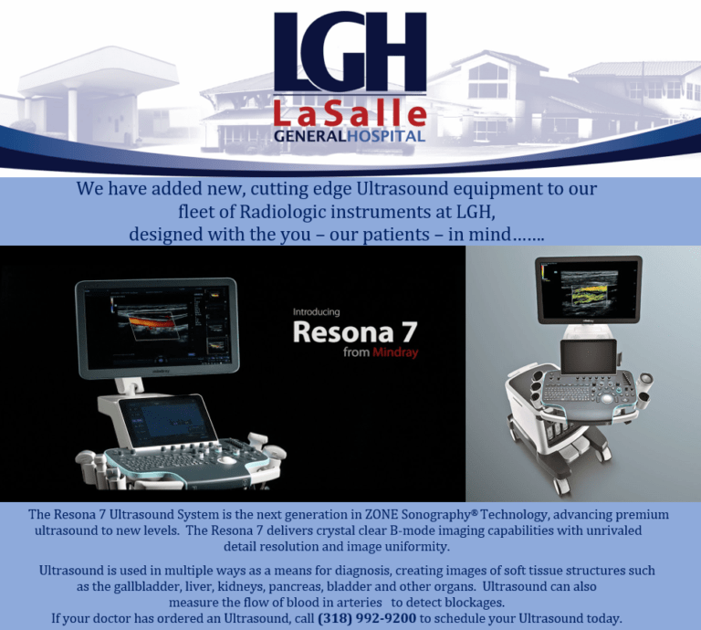 New Ultrasound Equipment at LGH - LaSalle General Hospital